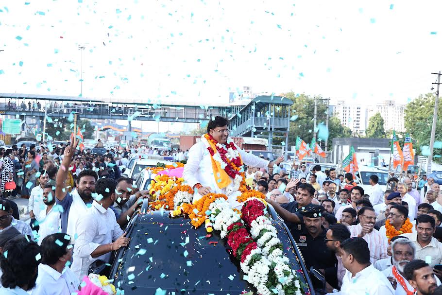 Cabinet Minister Vipul Goel receives grand welcome on his return to ...