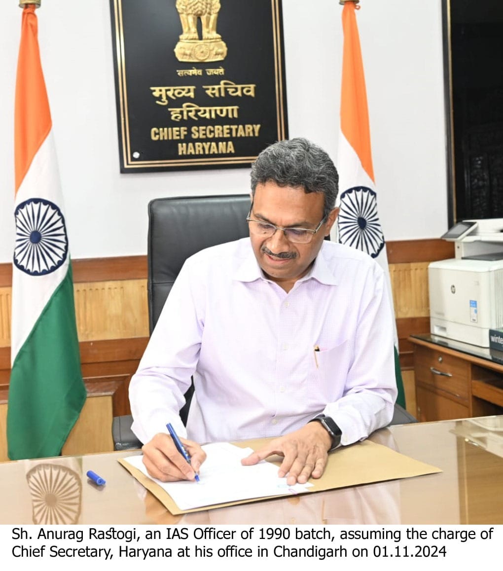 Anurag Rastogi assumes charge as Chief Secretary